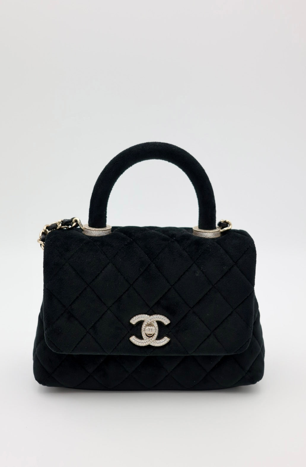 Chanel Velvet Extra Mini Coco Handle – JaFashion & Co.